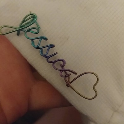 Wire Name Pin 14K Rose Gold Fill Name Jewelry Personalized Name Pin ...