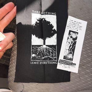 Take Nothing Leave Everything Screenprinted Patch Punk Earth First ...