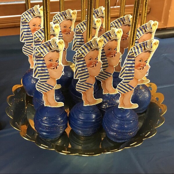 Little Prince Egyptian Pharaoh Royal Blue & Gold Headdress Cobra | Baby ...