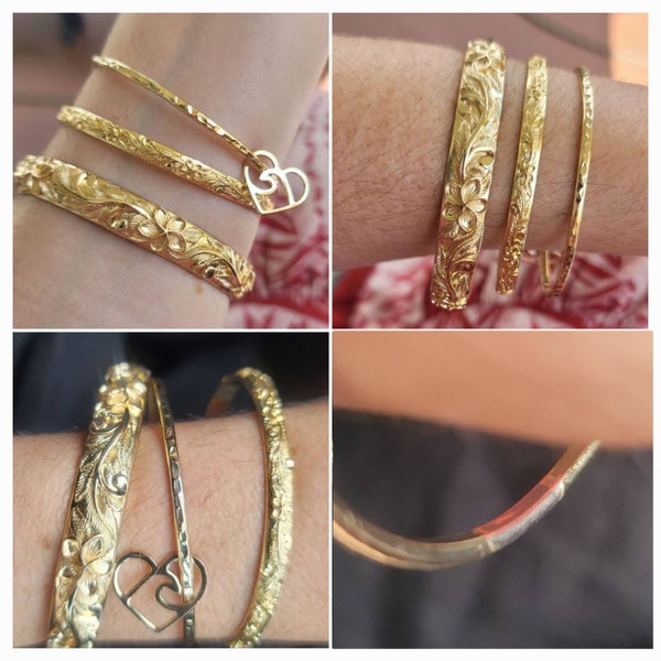 Samoa Seal Bracelets 18MM Hawaiian Hamilton Gold Hinge Bangle - Etsy