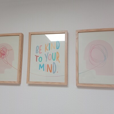Be Kind to Your Mind, Printable, Poster, Mental Health Art, Therapy ...