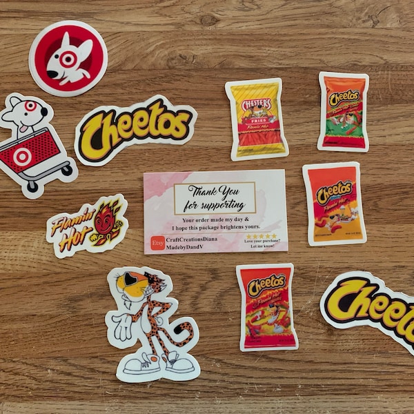 Hot Cheetos Sticker, Flaming Hot Cheetos Stickers, Food Stickers, Chips ...