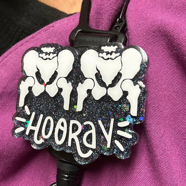 Hip Hip Hooray Badge Reel, Ortho Nurse Badge Reel, X-ray Badge Holder ...