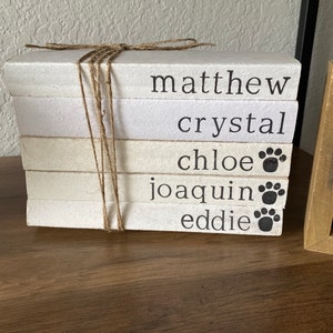 Bookstacks With Names | Etsy