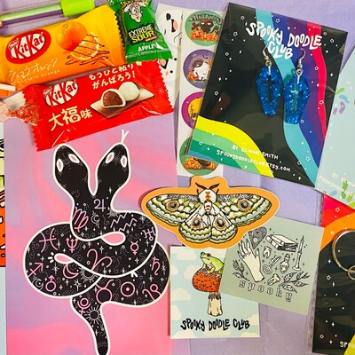 SNAIL SLIME Original Drawing 5x5 Inches Spooky Doodle - Etsy