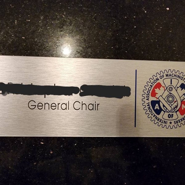 Custom Door Name Plate | Brushed Silver | Modern Office Decor ...