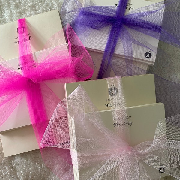 Ultimate Teacher Gift Bundle: Personalized Notepads, Note Cards and ...