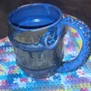 Tentacle Mug in Charcoal Black Glaze With Red Mottled Spots, Made to ...