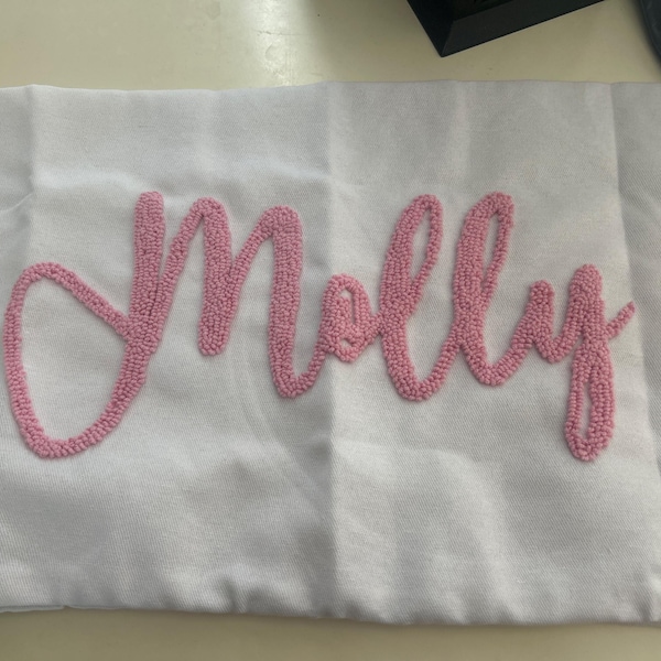 Personalized Baby Name Punch Needle Pillow: Custom Nursery Decor - Etsy