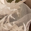 Light Beige Chiffon With Embroidery and Paint, Beige Chiffon Fabric ...
