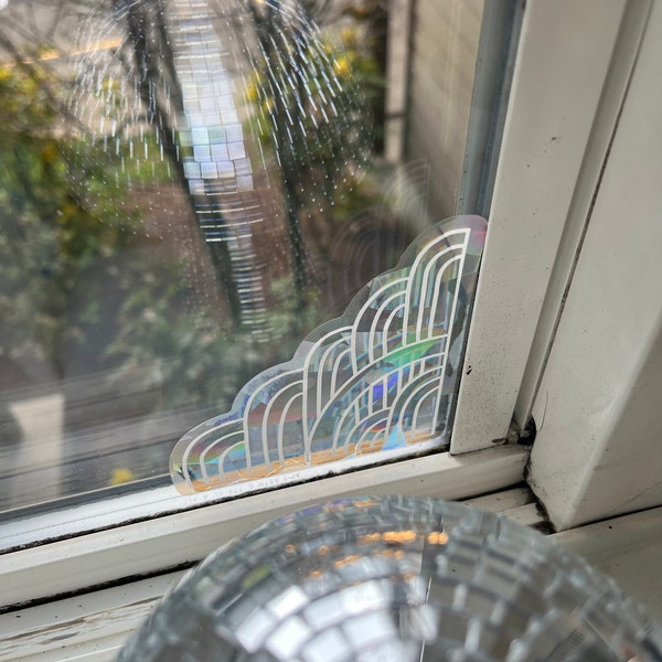 Art Deco Corner Design Sticker Suncatcher - Etsy