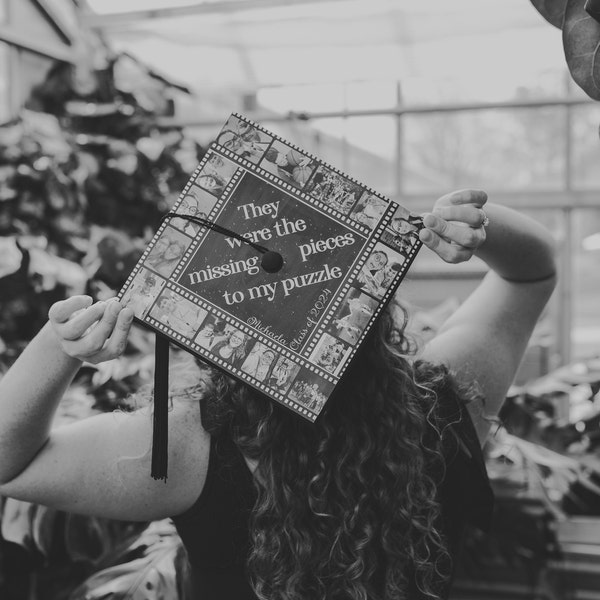 Custom Photo All That I Am & Hope to Be Graduation Cap Topper, Thankful ...