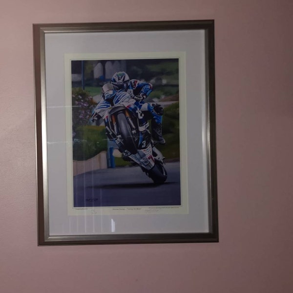 Michael Dunlop Limited Edition Art Print by Jeff Rush Motorcycle Racing ...