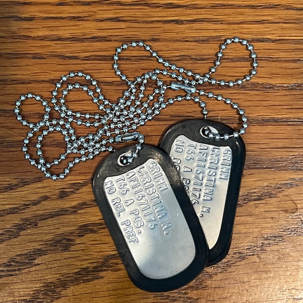 Personalized Military Dog Tags: Stainless Steel, Custom Engraved (set ...