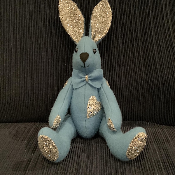Sewing Pattern for Jointed Toy Bunny Rabbit - Full Size Paper Pattern ...