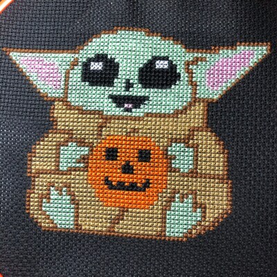 Baby Yoda Cross Stitch Pattern, PDF Digital Download, Heart, Star Wars ...