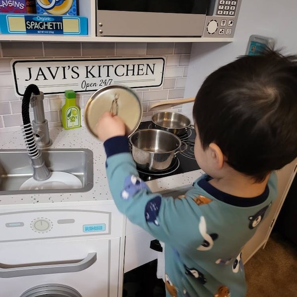 Kitchen Open 24/7 Sign, Personalized Kitchen Name Sign, Custom Gift ...