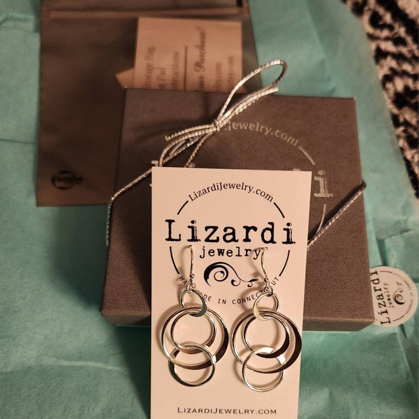 Handmade Sterling Silver Dangle Earrings: Nickel Free Argentium Silver ...