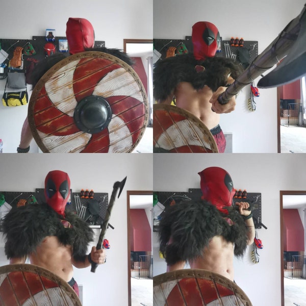 Soft Leather Scabbard Larp Ren Faire Weapon Holder Sword Frog Brown ...