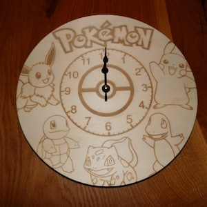Pokemon Clock Svg, Dxf, Pdf, Eps, Ai , Cnc Engraving - Etsy