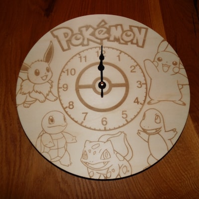 Pokemon Clock Svg, Dxf, Pdf, Eps, Ai , Cnc Engraving - Etsy