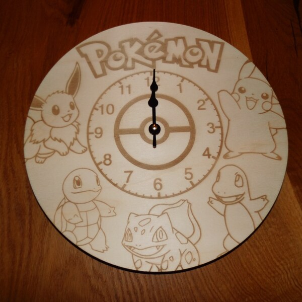 Pokemon Clock Svg, Dxf, Pdf, Eps, Ai , Cnc Engraving - Etsy