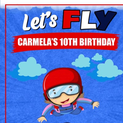 INSTANT DOWNLOAD Skydiving Indoor Outdoor Ifly Party - Etsy