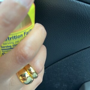 18K Gold Ring Stackable Rings for Women Dome Ring Gold Filled Ring ...