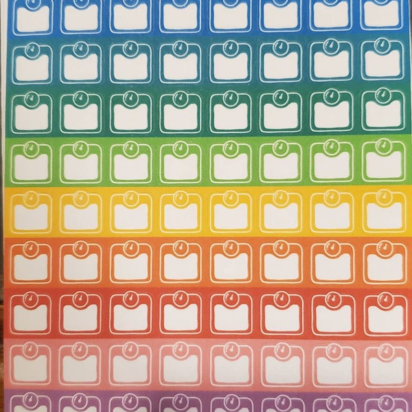 88 Tiny Weight Scale Planner Sticker, Weight Loss Stickers, Cute ...