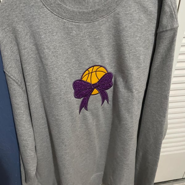 Side Basketball Coquette Bow Applique Embroidery Design 3 Sizes ...