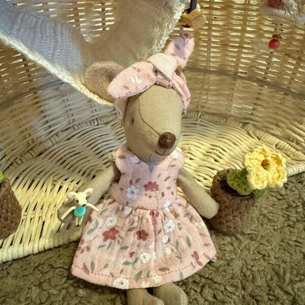 Cotton Dress With Stars for Mouse 12 Cm ( 5 In) Mouse 5 in Clothes Mice ...