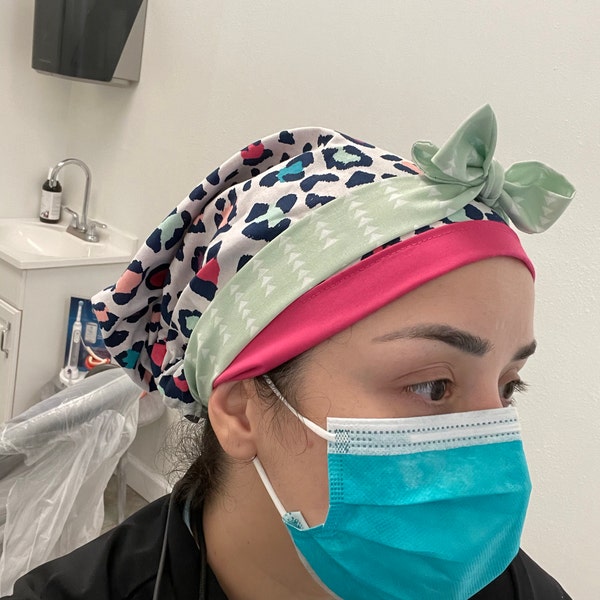 Disney Red Mickey Mouse Head Medical Nurse Scrub Cap Surgical Hat Head ...