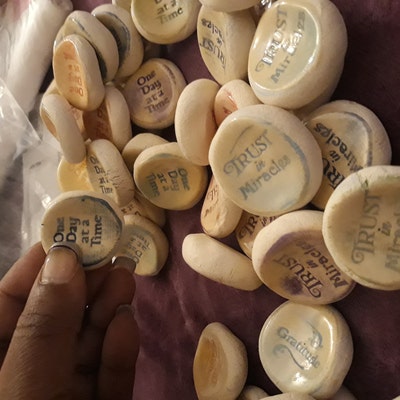 CUSTOM WORRY STONES Your Logo Personalized Words & Dates. - Etsy