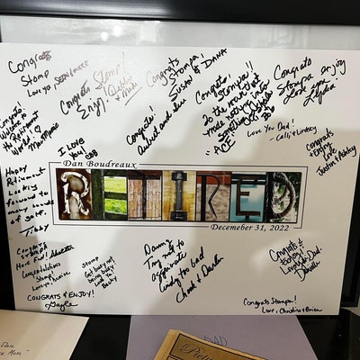 Retirement Signature Gift, Leaving Gift Retirement Signing Gift ...