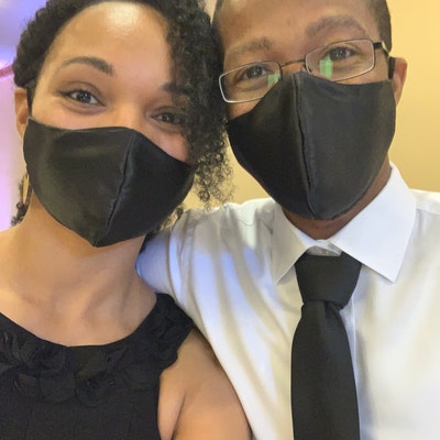 Silky Satin Classy Face Masks Wedding Mask 2layers With Nose Wire and ...