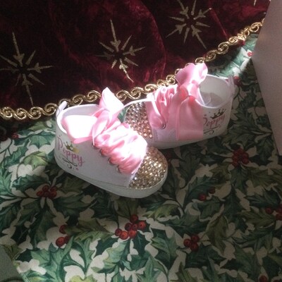 Minnie Mouse Baby Shoes BABY GIRL SHOES Personalized Baby Girl Gift ...