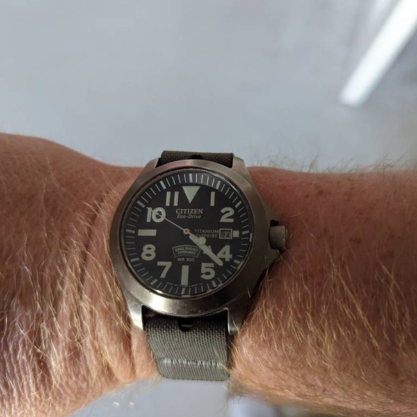 T-11 O-rig Watch Strap Army Green/red, Parachute Style Military Webbing ...