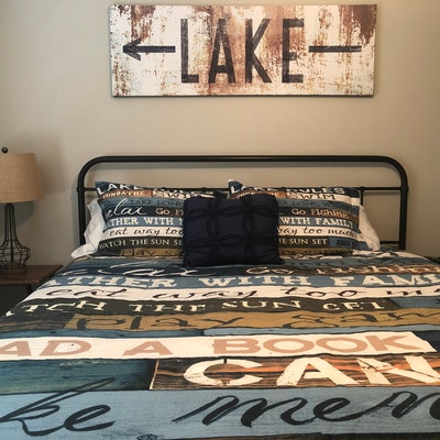 Lake House Decor Lake Life Sign, Summer Cabin Cottage Home Decor ...