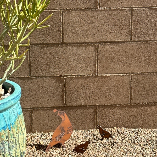 Rusted Metal Plant Sticks Made in the USA - Etsy