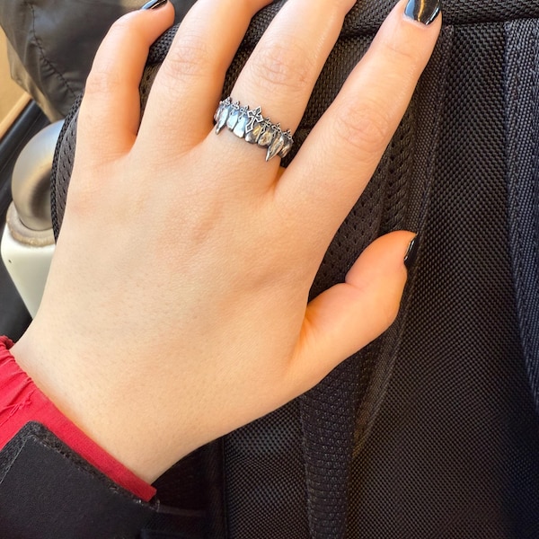 Vampire Fang Ring in Sterling Silver Vampire Werewolf Halloween Witch ...