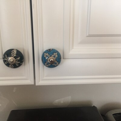 Multi Color Tree Design Ceramic Knobs Kitchen Cabinet Drawer - Etsy