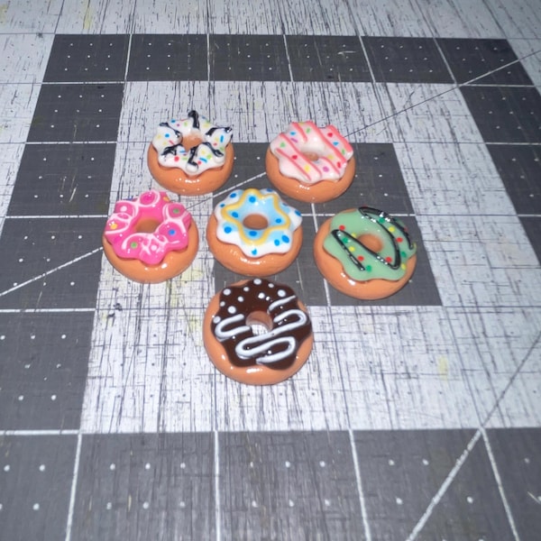 Half Dozen Miniature Donuts Realistic Miniature Desserts Miniature ...