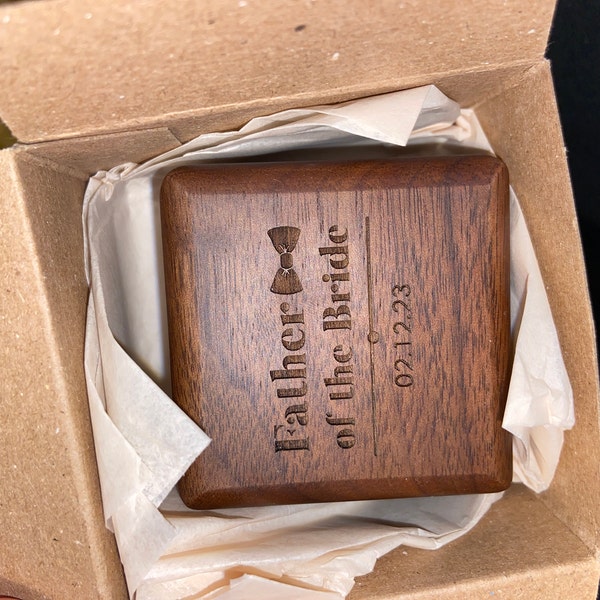 Engraved Premium Cufflinks Box Only - ( Cufflinks NOT Included ...