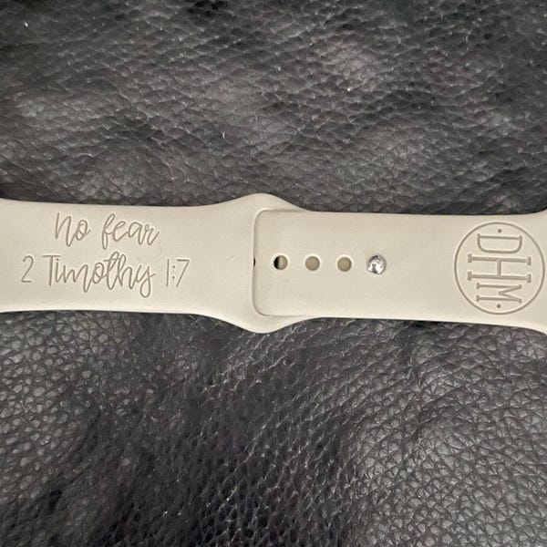 Custom Engraved Silicone Watch Band - Etsy