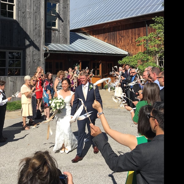 75 Ribbon Wands Send off Ideas Ceremony Exit Wedding Ribbon Favors With ...