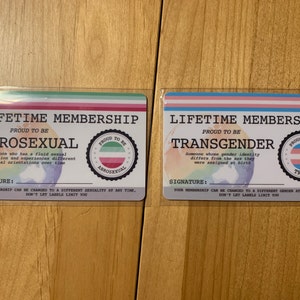 PANSEXUAL Lifetime Membership Card Gay Pride Card LGBT | Etsy