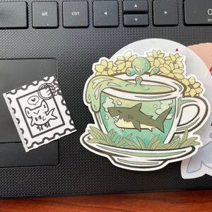 Tea Sharks Sticker Set - Etsy