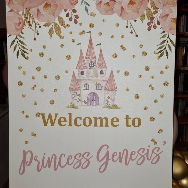 Princess Welcome Sign Several Size Included Edit Yourself Download ...
