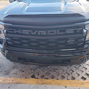 2007-2018 Chevy Silverado 1500 Emblem Overlay Decal Letters BLACK Set ...