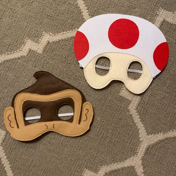 Felt Mario Bros Masks: Kids Party Favors - Etsy